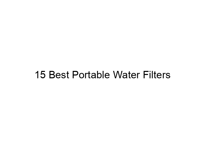 15 Best Portable Water Filters - May 2025