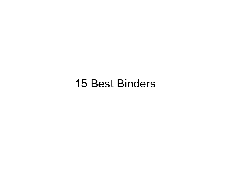 15 Best Binders - September 2025