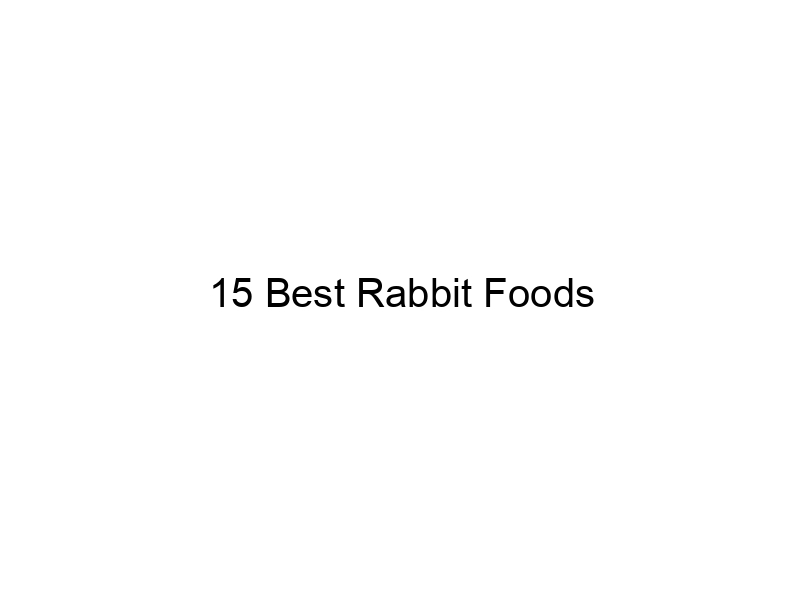 15 Best Rabbit Foods - September 2025