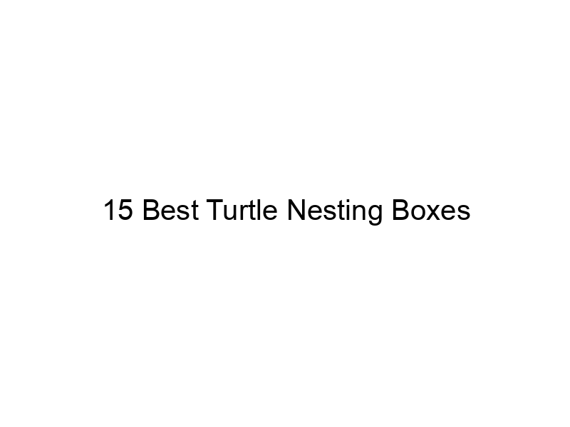 15 Best Turtle Nesting Boxes - May 2025