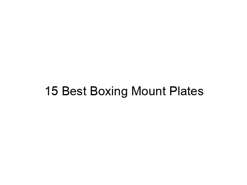 15 Best Boxing Mount Plates - September 2025