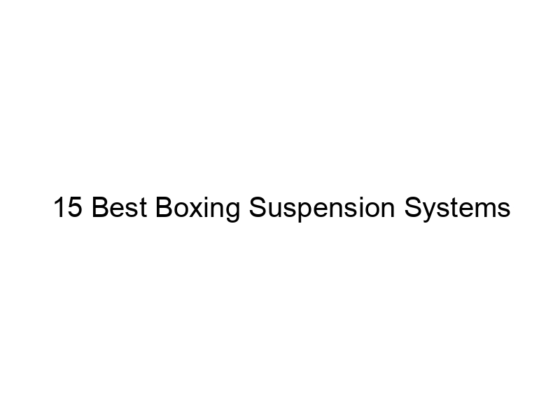 15 Best Boxing Suspension Systems - June 2024