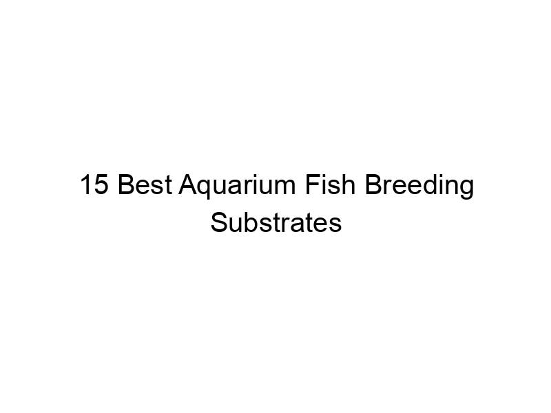 15 Best Aquarium Fish Breeding Substrates - April 2025