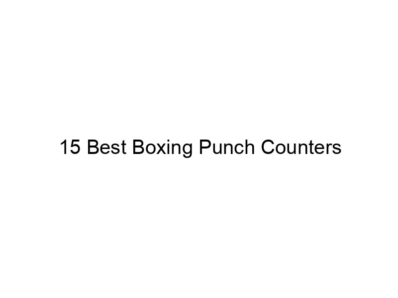 15 Best Boxing Punch Counters - February 2025
