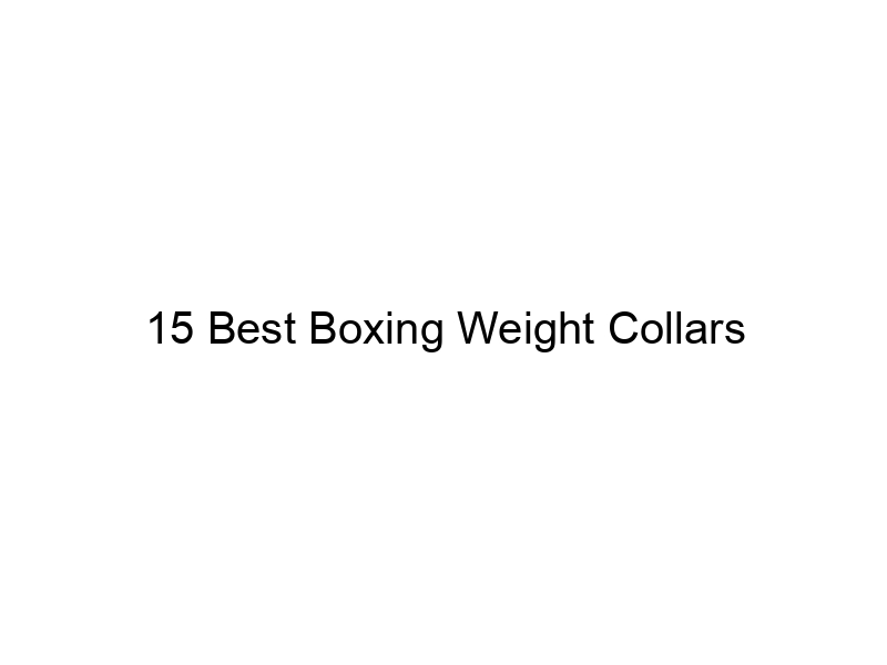 15 Best Boxing Weight Collars - December 2025