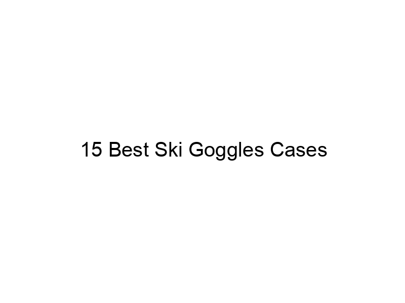 15 Best Ski Goggles Cases - September 2025
